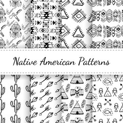 Native american seamless pattern Royalty Free Vector Image