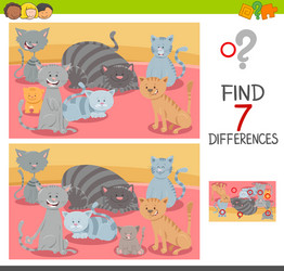 Differences task cartoon Royalty Free Vector Image