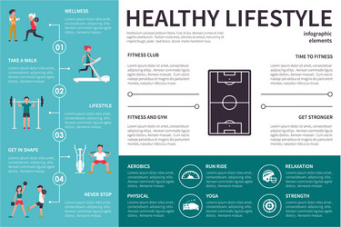 Healthy habits questionnaire results infographic Vector Image