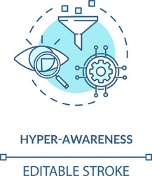 Hyper surveillance concept icon Royalty Free Vector Image