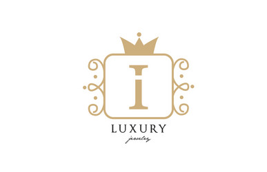 Yellow grey letter i alphabet logo design icon Vector Image