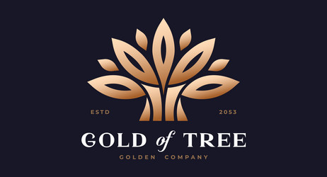 Tree label sign logo oak olive eco brand Vector Image