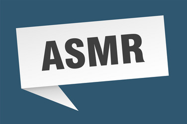 Asmr ribbon paper band banner sign Royalty Free Vector Image