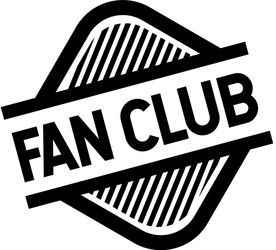 Fan club stamp on white Royalty Free Vector Image