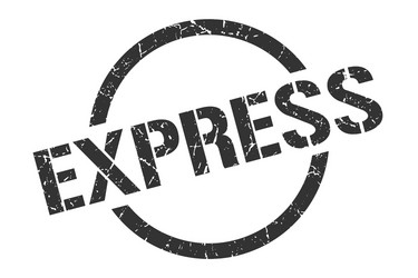Express stamp label round grunge sign Royalty Free Vector