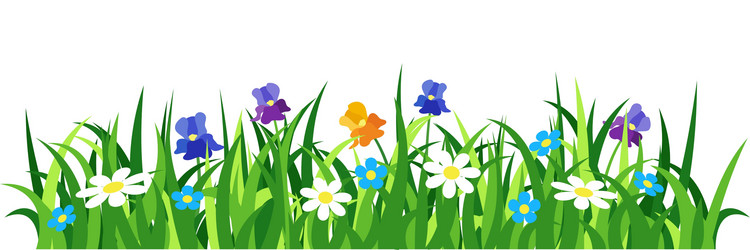 Flower and grass for decor Royalty Free Vector Image