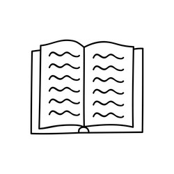 Hand drawn book Royalty Free Vector Image - VectorStock
