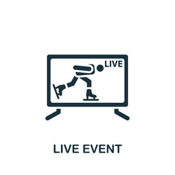 Live event icon monochrome simple digital Vector Image