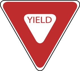 Red traffic sign on transparent background Vector Image