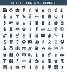 12 container icons Royalty Free Vector Image - VectorStock