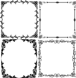Frames set design with text Royalty Free Vector Image