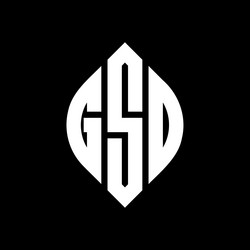 Gsd circle letter logo design Royalty Free Vector Image