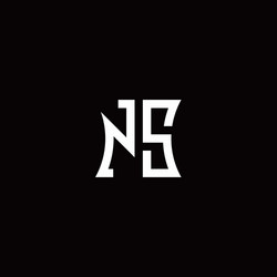 Ns monogram logo with diamond shape and triangle Vector Image