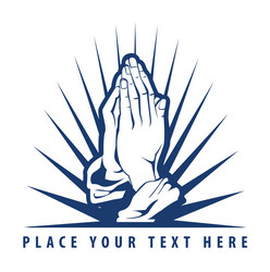 Praying hand Royalty Free Vector Image - VectorStock