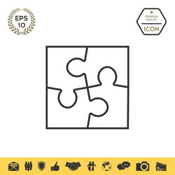 Puzzle line icon Royalty Free Vector Image - VectorStock