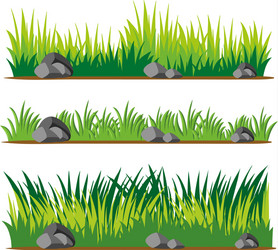 Seamless design for grass and rocks Royalty Free Vector