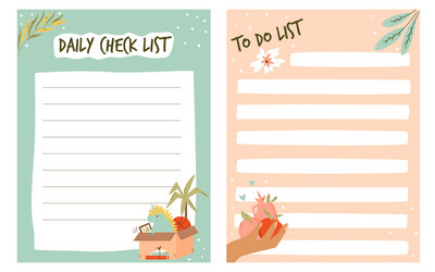 Cute girly planner weekly organizer to-do list Vector Image