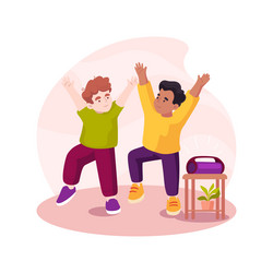 Office gym isolated cartoon Royalty Free Vector Image