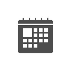 Calendar sign white icon Royalty Free Vector Image