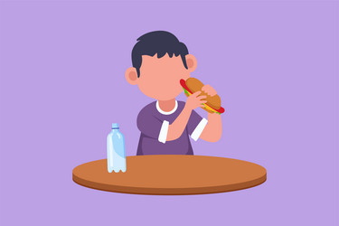 Boy Eating Junk Food Vector Images (over 530)