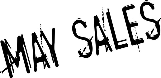 May sales rubber stamp Royalty Free Vector Image