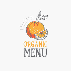 Menu logo template vintage badge food design Vector Image