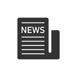 Daily newspaper icon simple news paper Royalty Free Vector