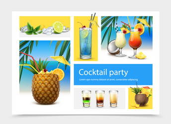 Cocktail singapore sling isometric icon Royalty Free Vector