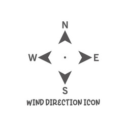North direction compass icon on white background Vector Image