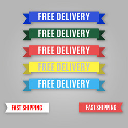 Abstract ribbon style infographics template Vector Image