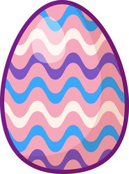 Cartoon outline easter egg Royalty Free Vector Image