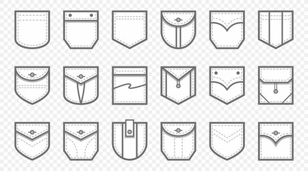 Shirt pockets Royalty Free Vector Image - VectorStock