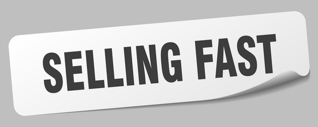 Selling fast sticker selling fast label Royalty Free Vector