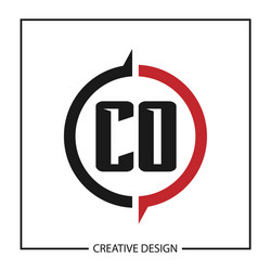 Initial letter co logo template design Royalty Free Vector