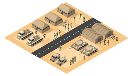Module object element for building design army Vector Image