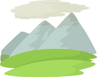 Single mountain icon Royalty Free Vector Image