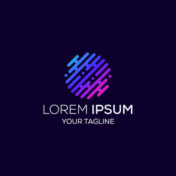 Network science data technology logo connection Vector Image