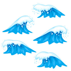 Wave with sea foam Royalty Free Vector Image - VectorStock