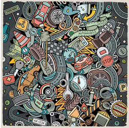 Automotive Doodle Vector Images (over 2,300)