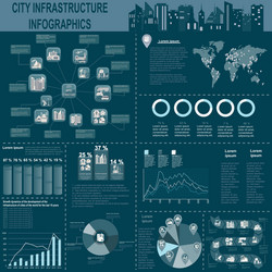 City infrastructure infographics Royalty Free Vector Image