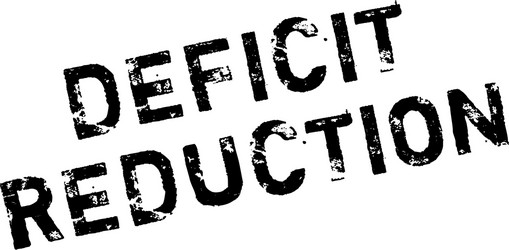 Deficit reduction rubber stamp Royalty Free Vector Image