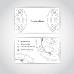 Engineering business card drawings Royalty Free Vector Image