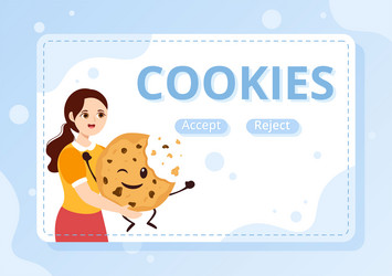 Internet cookies technology with track cookie Vector Image