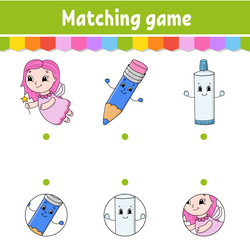 Color matching game for kids cut circles Vector Image