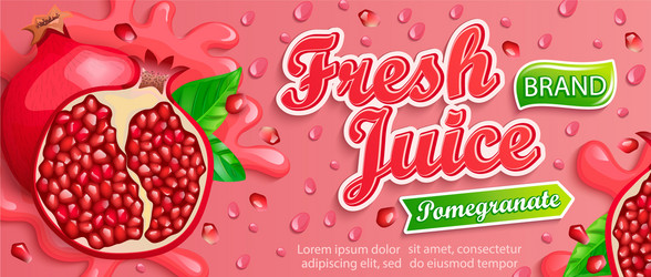 Fresh pineapple juice banner Royalty Free Vector Image