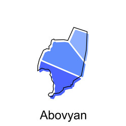 Shamlugh map map of armenia country Royalty Free Vector