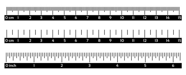 Marking rulers black and white Royalty Free Vector Image