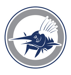 Marlin fish logo symbol Royalty Free Vector Image