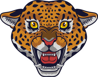 Angry black panther head mascot Royalty Free Vector Image