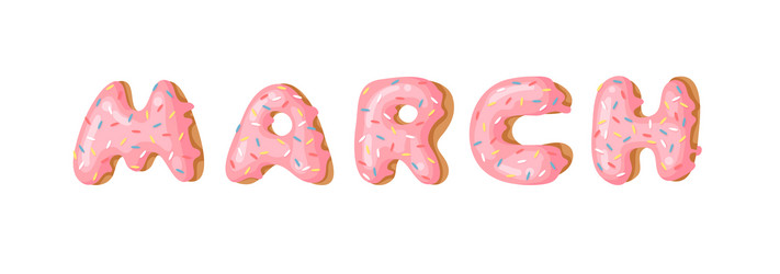 Cartoon set of donuts hand Royalty Free Vector Image